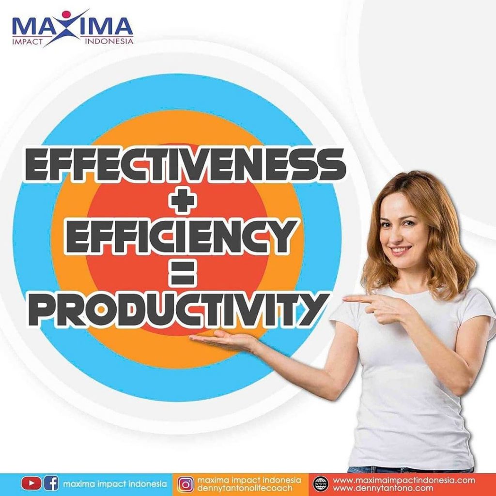 EFFECTIVENESS + EFFICIENCY = PRODUCTIVITY - Maxima Impact Indonesia